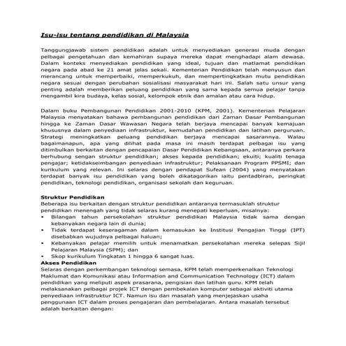 Isu pendidikan | DOCX