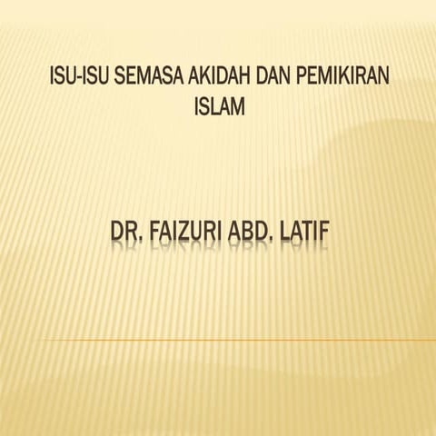 Isu-Isu Akidah Dan Pemikiran islam (Islam Liberal).ppt