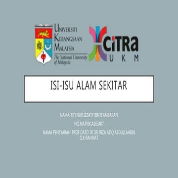 Isu isu alam sekitar | PPTX