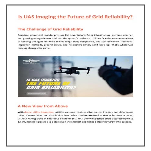 Is UAS Imaging the Future of Grid Reliability? | PDF