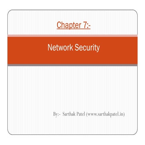 IS Unit 7_Network Security | PDF
