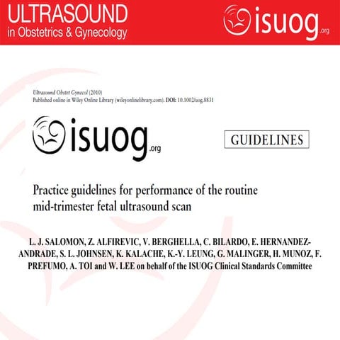 ISUOG Mid-trimester Guidelines | PPT