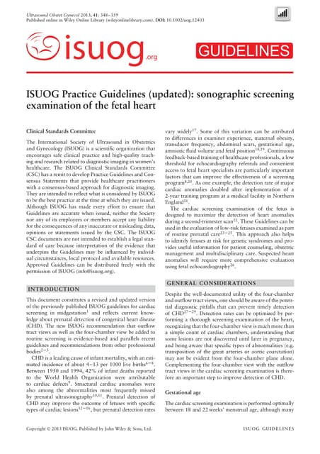 ISUOG Mid-trimester Guidelines | PPT