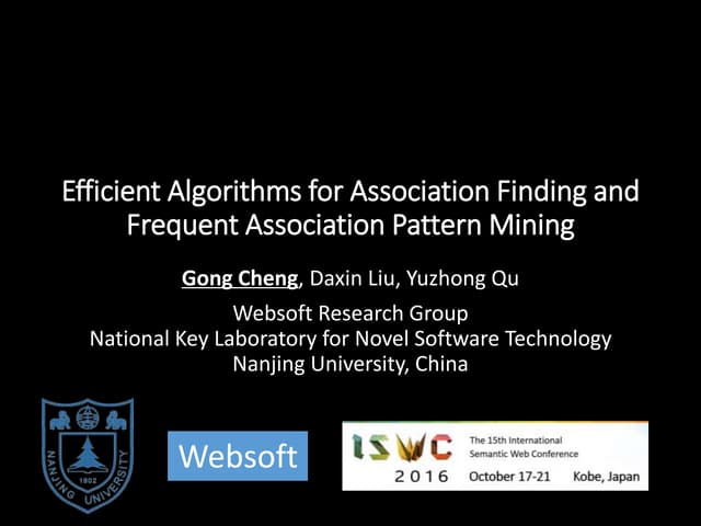 Efficient Algorithms For Association Finding And Frequent Association