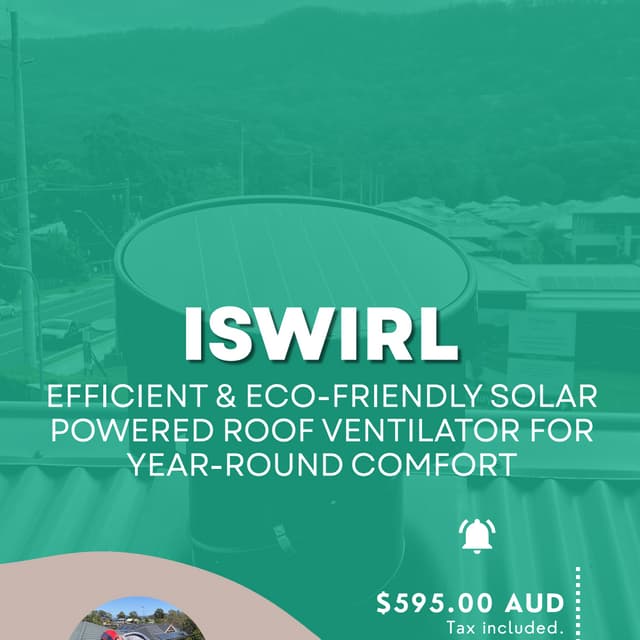 iSwirl – Efficient & Eco-Friendly Solar Powered Roof Ventilator for ...