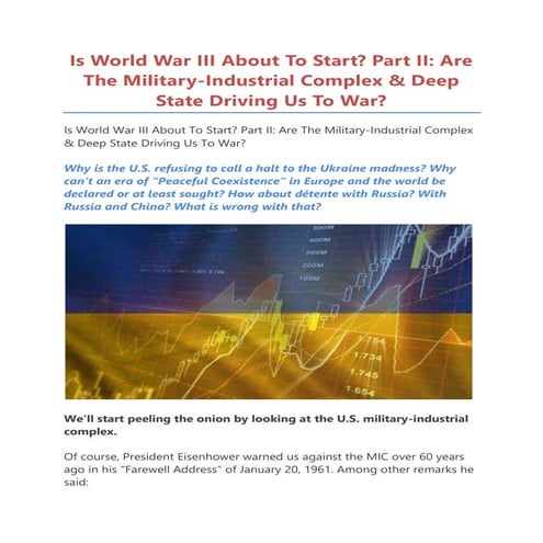 The U.S. Military Industrial Complex: A Diagrammatic Representation | PDF