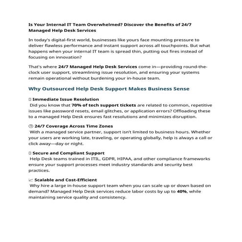 Helpdesk Management System Features and Benefits | PPTX