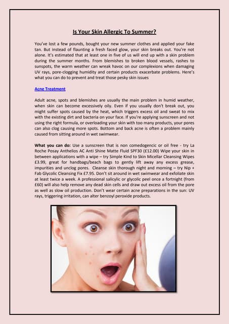 Blemishes: cosmetic related skin problem | PDF | Skin and Dermatology ...