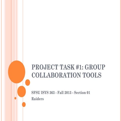 SFSU ISYS 363 Group Project #1 Raiders | PPT