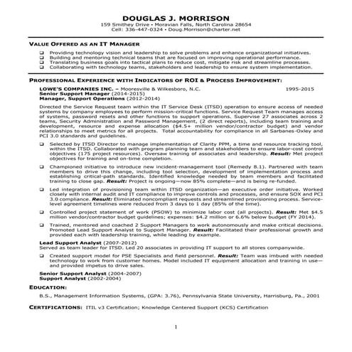 Doug Morrison's Resume | PDF