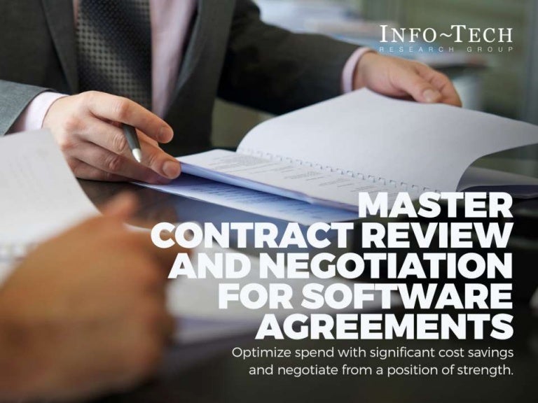 Master Contract Review and Negotiation For Software Agreements-sample
