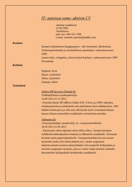 Cv tomi leskelä fi | PDF