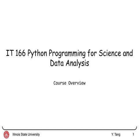 Python For Data Science and Analytics For Sophomores | PPT