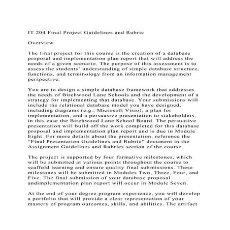 IT 204 Final Project Guidelines and RubricOverviewThe fina.docx
