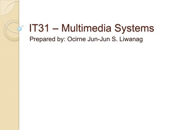 Chapter 9 -Multimedia on The Internet | PPT