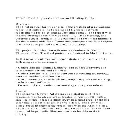 IT 340 Final Project Guidelines and Grading GuideOverviewTh.docx