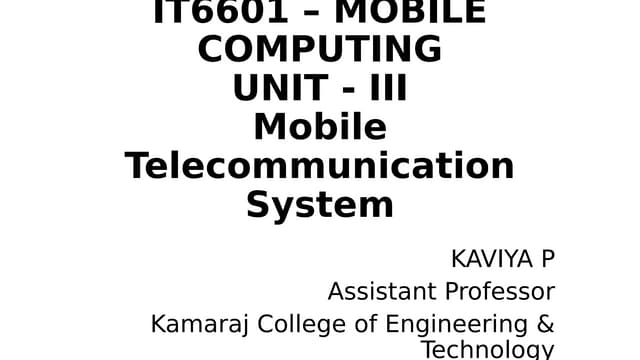 Call flow in gsm | DOCX