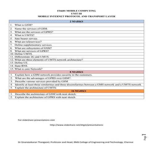 It6601 mobile computing unit 3 questions | PDF