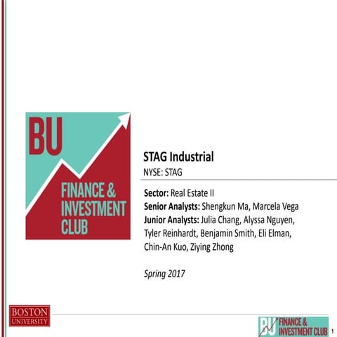 BUFC Real Estate II - STAG Industrial | PPTX