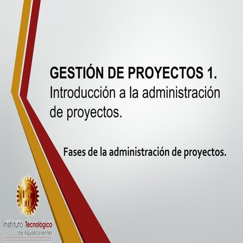 Fases de gestion de proyectos | PPT