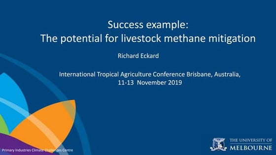 Mitigating methane in livestock systems: Scaling up feed additives & evidence for impact | PPT