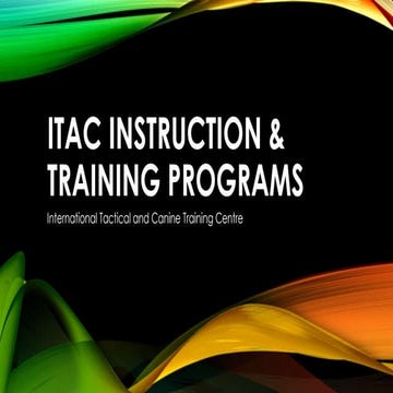ITAC instruction & training programs | PPTX