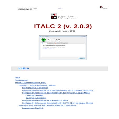 Manual iTALC 2 | PDF