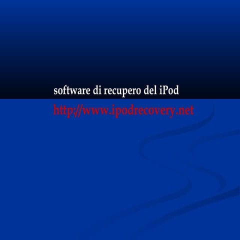 software di recupero del iPod | PPT