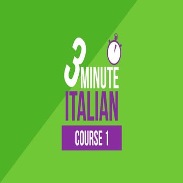 3 Minute Italian - Lesson 1 | PPTX