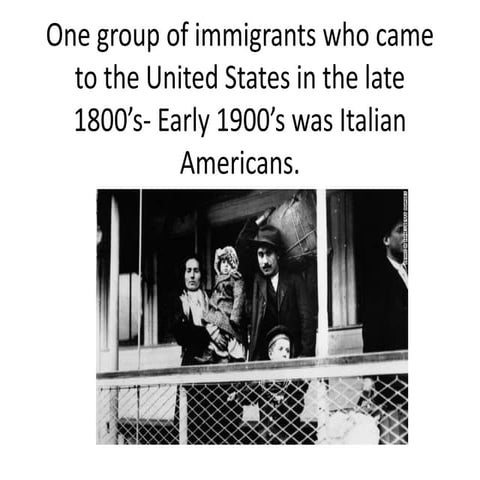 Italian immigrants in usa | PPTX