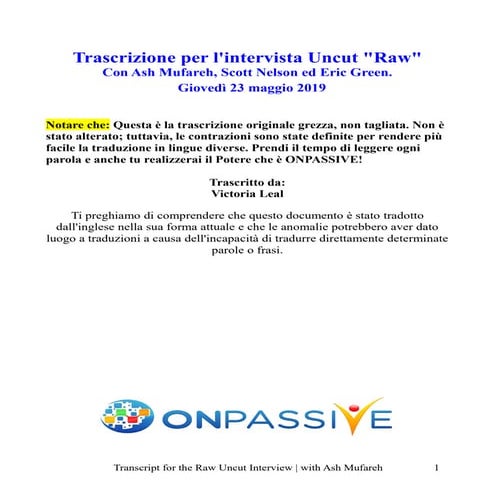 Italian interview transcript | PDF