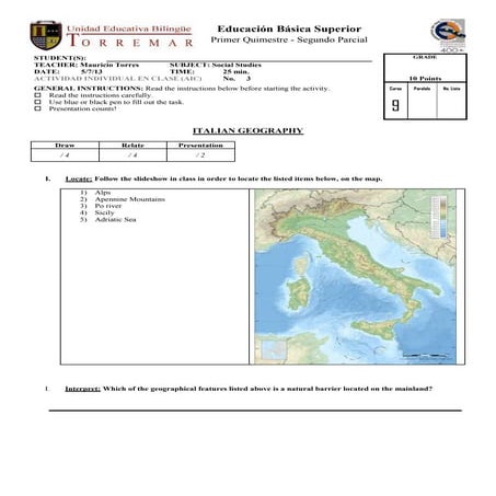 Italian Map | DOCX