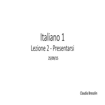 Italiano 2 | PPTX