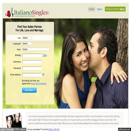 Italianosingles com | PDF
