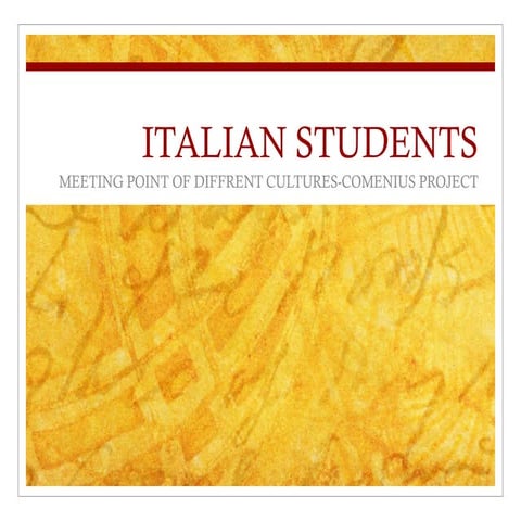 Italian students presentation. | PPT