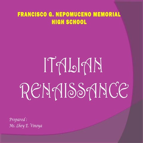 Italian Renaissance Art | PPT