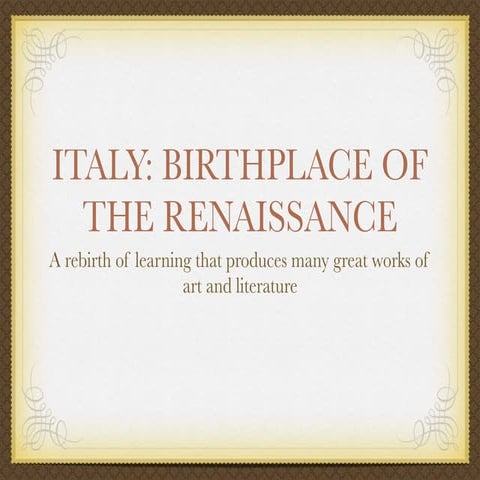 Italian Renaissance | PDF