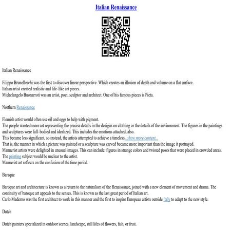 Italian Renaissance | PDF | Painting | Arts and Crafts