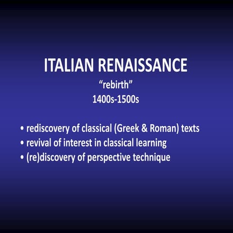 Italian Renaissance (2021) | PPT