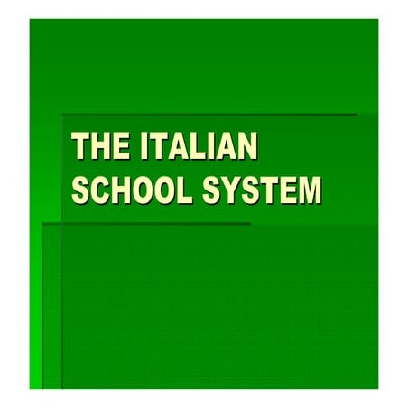 Italian School System | PPT