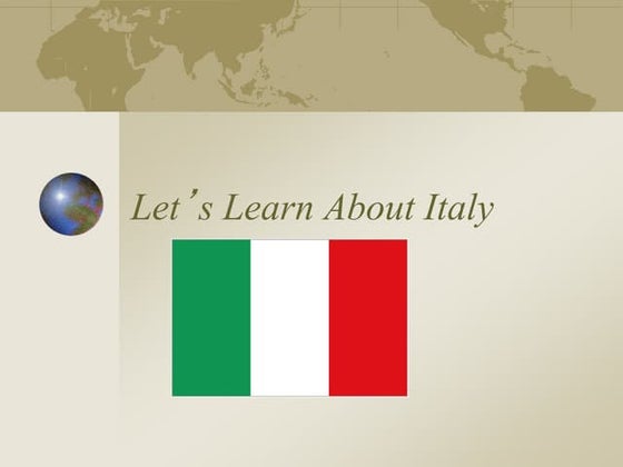 Presentation on Italy | PPT