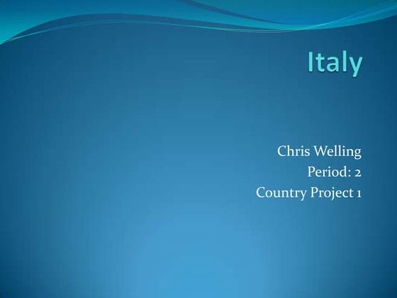Presentation on Italy | PPTX