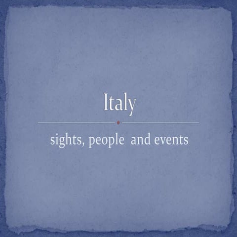Italy presentation | PPSX