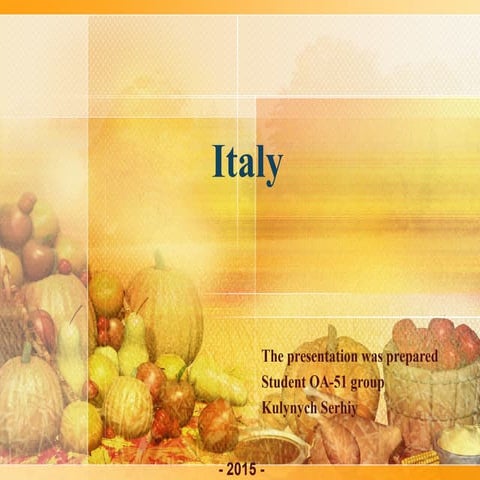 Italy Presentetion | PPT