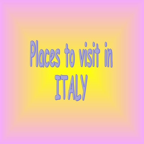 Italian Cities | PPT