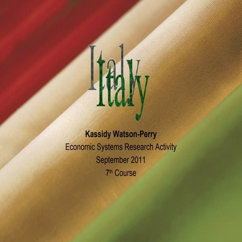 Italy economy research | PPT | Europe Travel | Travel Locations