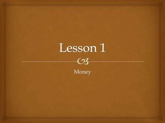 Teaching Money to Kids | PPT