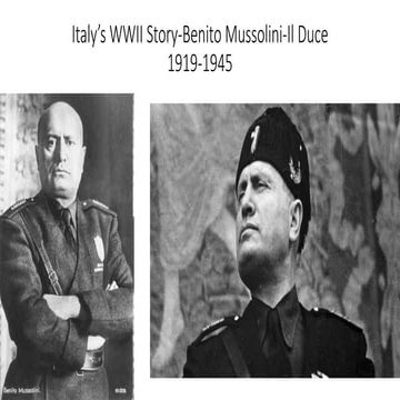 Italy’s Road to WWII | PPTX