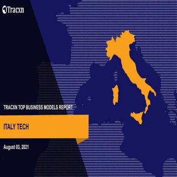 Tracxn - Italy Tech - Top Business Models - Aug 2021 | PPT