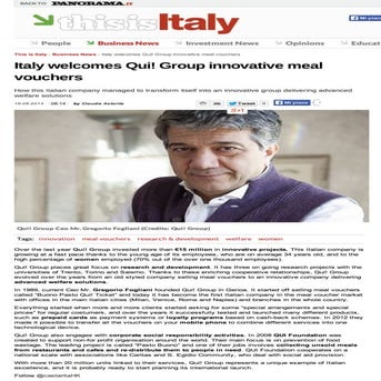 Italy welcomes Qui! Group innovative meal vouchers | PDF | Government ...